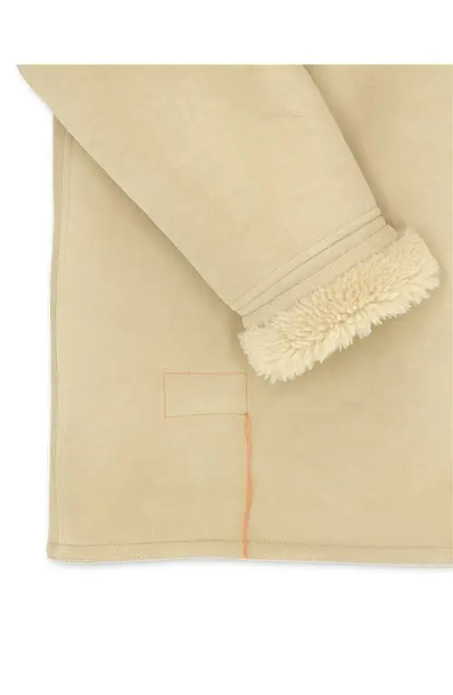 FORTELA Shearling Double-breasted Jacket - Beige