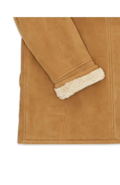 FORTELA Shearling Double-breasted Jacket - Camel