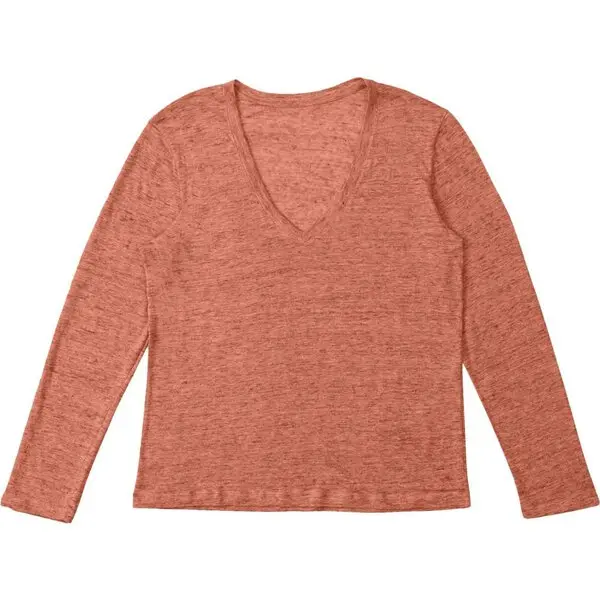 FORTELA Long Sleeve Linen T-shirt