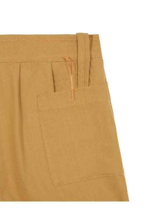 FORTELA Cotton Twill Shorts - Camel