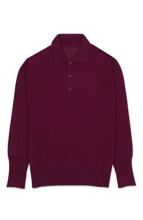 FORTELA Kenneth Cashmere Polo - Burgundy