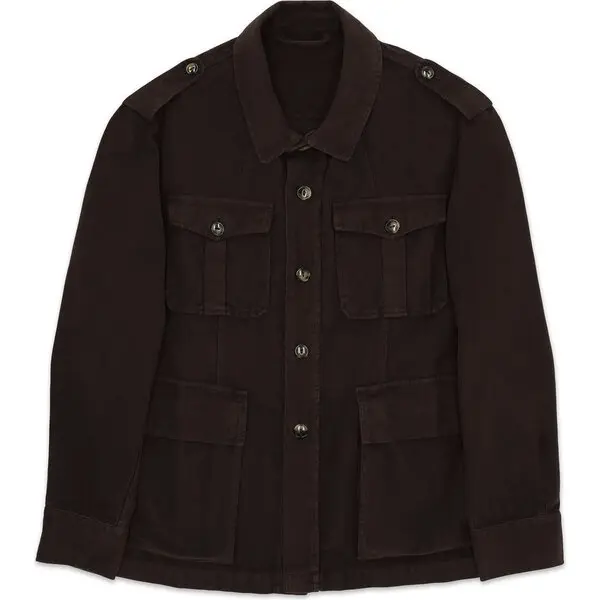 FORTELA Owen Military Safari Jacket - Brown