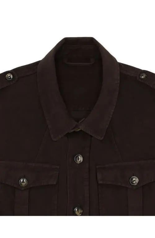 FORTELA Owen Military Safari Jacket - Brown