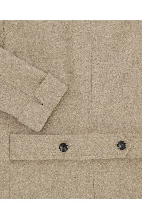 FORTELA Double-breasted Herringbone Coat