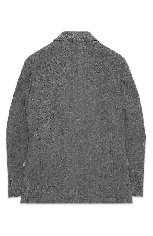 FORTELA Travel Classic Herringbone Double Breasted Blazer