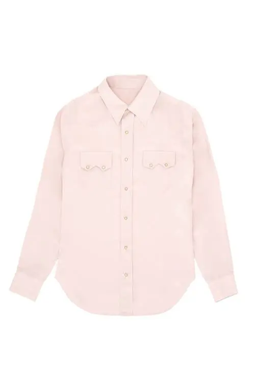 FORTELA Silk Texan Shirt - Pink