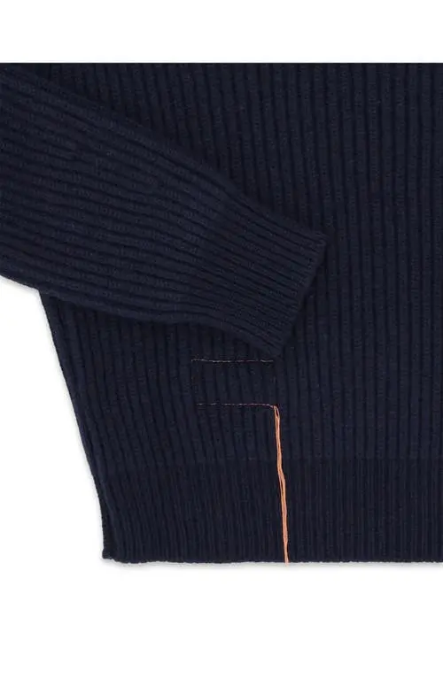 FORTELA Cashmere Turtleneck Sweater - Dark Blue