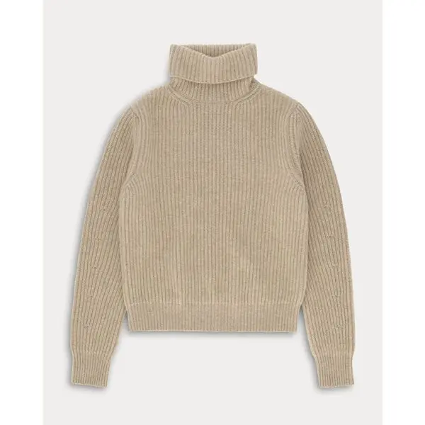 FORTELA Cashmere Turtleneck Sweater - Taupe