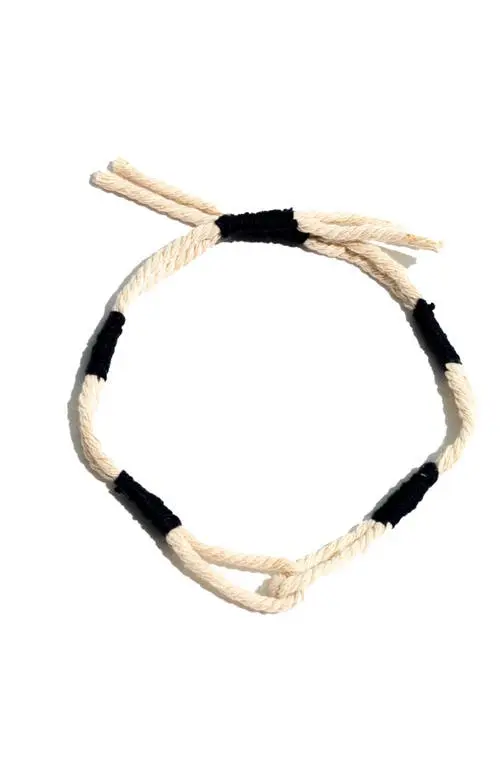 FORTELA Handmade Braided Cord Bracelet - White