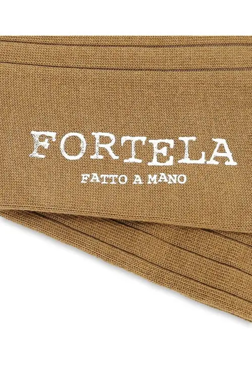 FORTELA Knee High Socks - Light Brown
