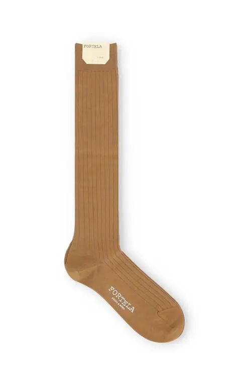 FORTELA Knee High Socks - Light Brown