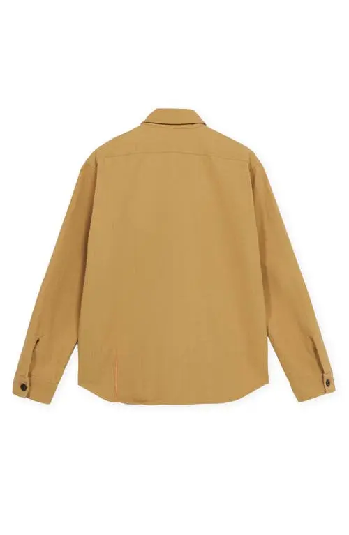 FORTELA Military Cotton Overshirt - Camel