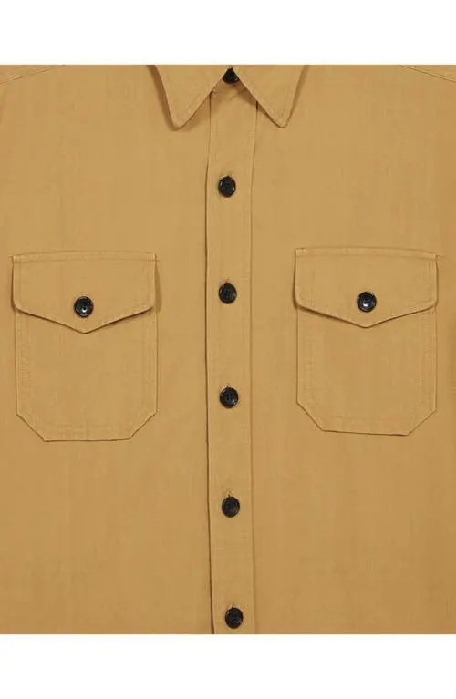 FORTELA Military Cotton Overshirt - Camel