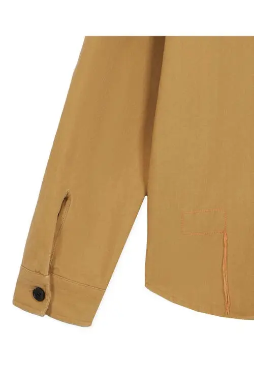 FORTELA Military Cotton Overshirt - Camel