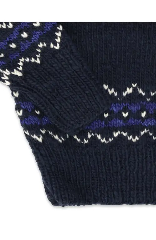 FORTELA Navajo Pattern Merino Wool Cardigan