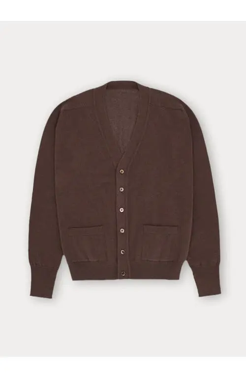 FORTELA Lynch Cashmere Cardigan - Dark Brown