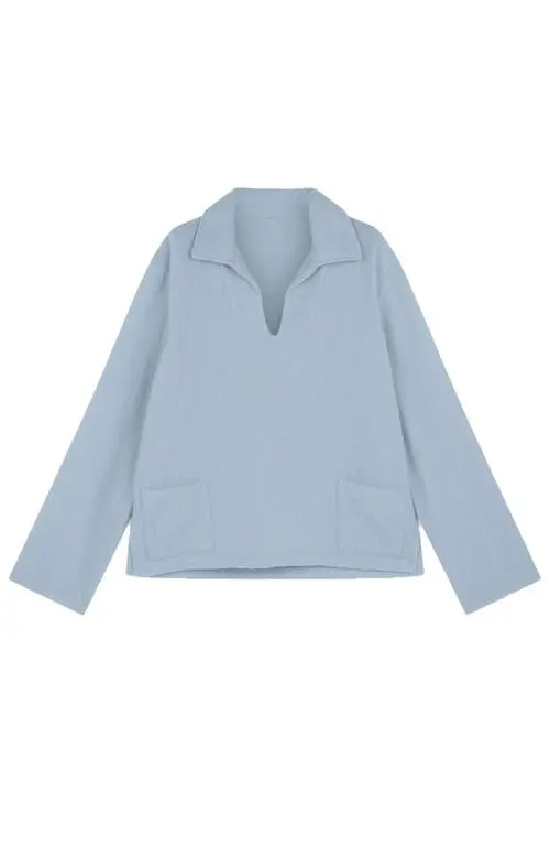 FORTELA Franco Virgin Wool V-neck Sweater - Light Blue