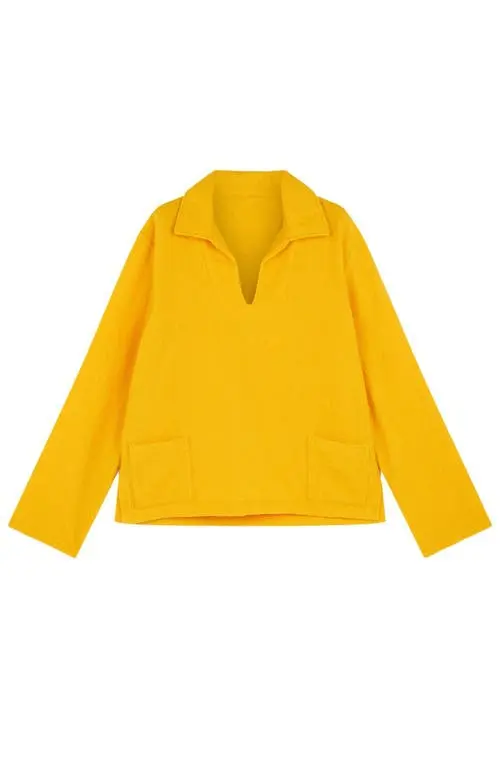 FORTELA Franco Virgin Wool V-neck Sweater - Yellow