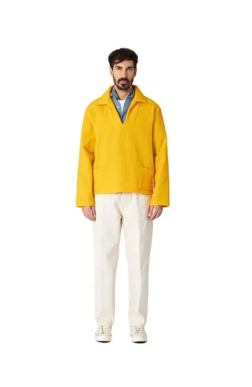 FORTELA Franco Virgin Wool V-neck Sweater - Yellow