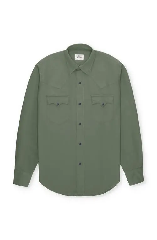 FORTELA Texan Black Button Shirt - Green