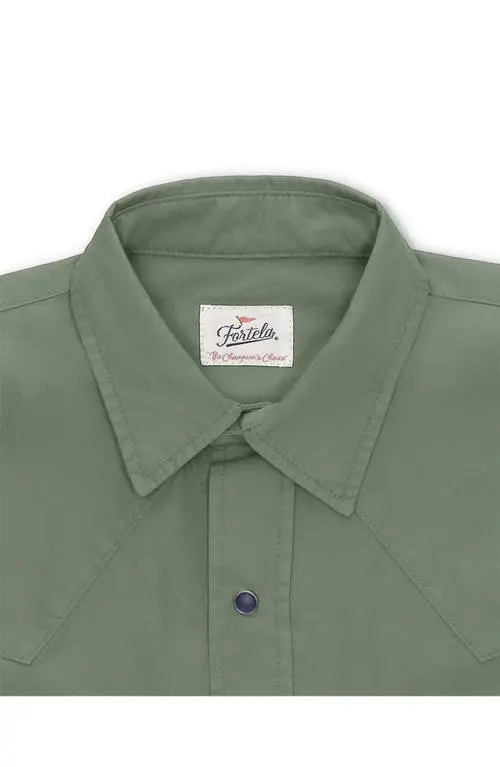 FORTELA Texan Black Button Shirt - Green