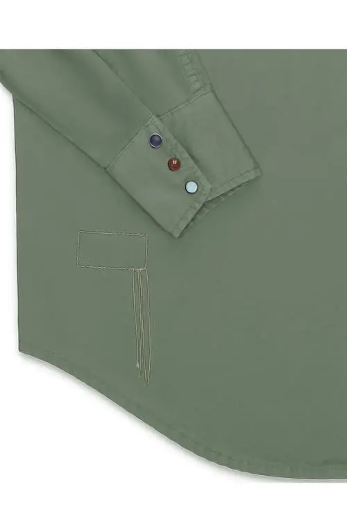 FORTELA Texan Black Button Shirt - Green