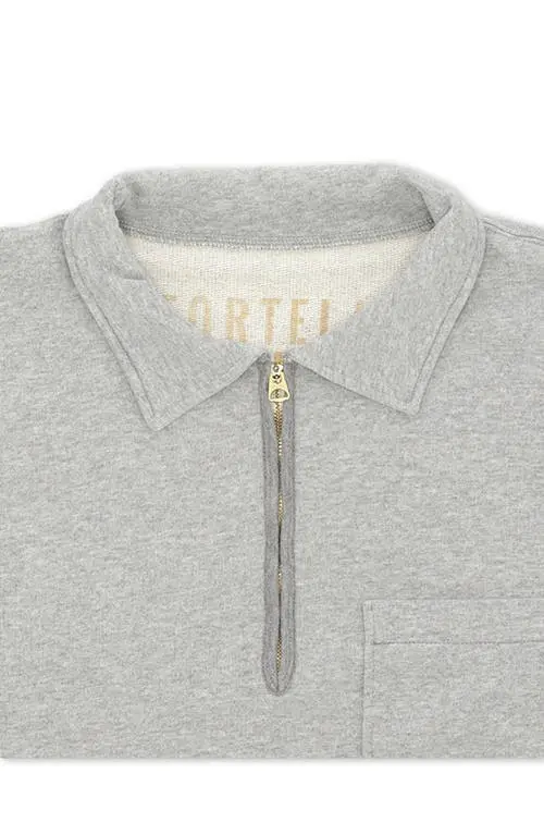 FORTELA Cotton Zip-up Sweatshirt - Grey