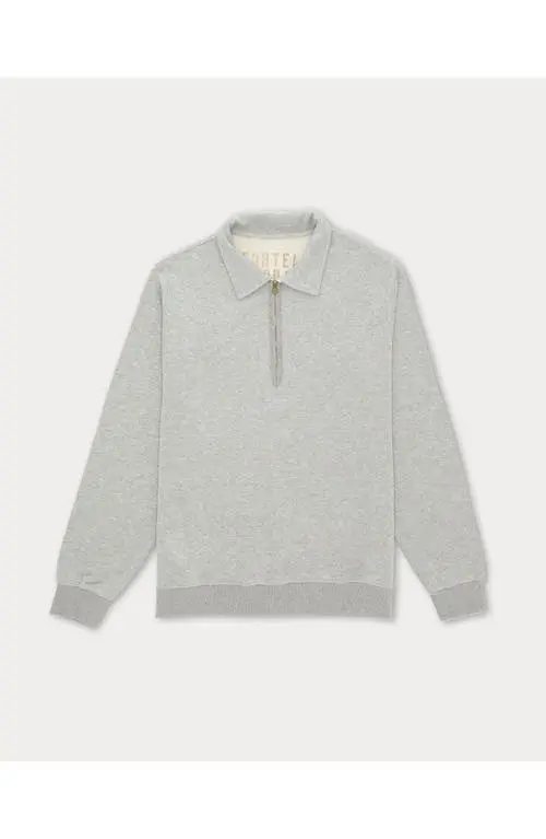 FORTELA Cotton Zip-up Sweatshirt - Melange Grey
