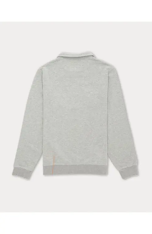 FORTELA Cotton Zip-up Sweatshirt - Melange Grey
