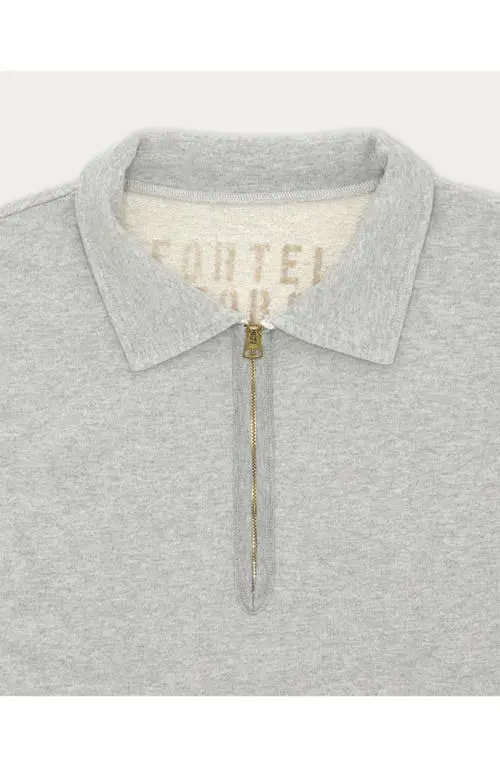 FORTELA Cotton Zip-up Sweatshirt - Melange Grey