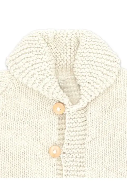 FORTELA Chamula Merino Wool Cardigan - Ivory