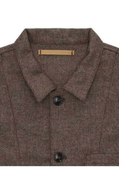 FORTELA Herringbone Wool Work Jacket
