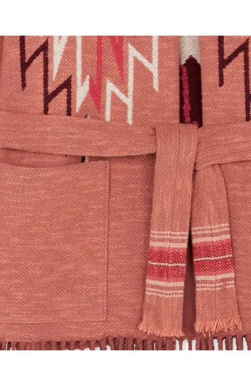 FORTELA Navajo Pattern Hooded Cardigan