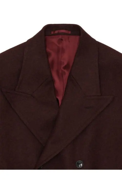 FORTELA Double-breasted Wool Overcoat