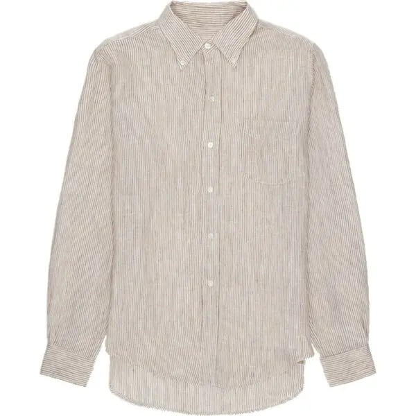 FORTELA King Linen Shirt - Brown