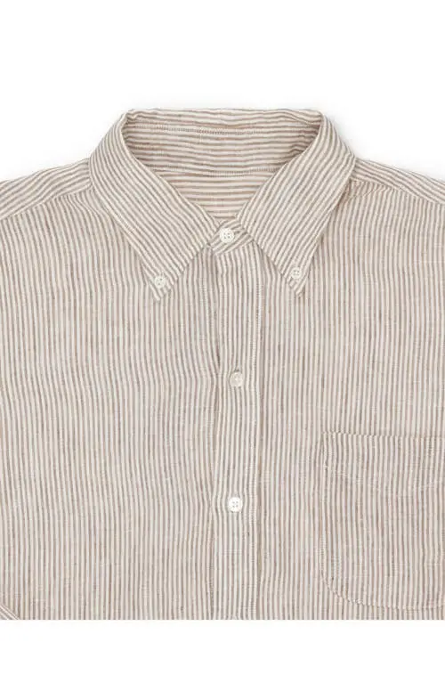 FORTELA King Linen Shirt - Brown