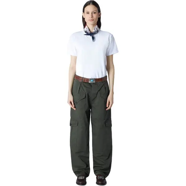FORTELA High-waisted Wide-leg Trousers - Green