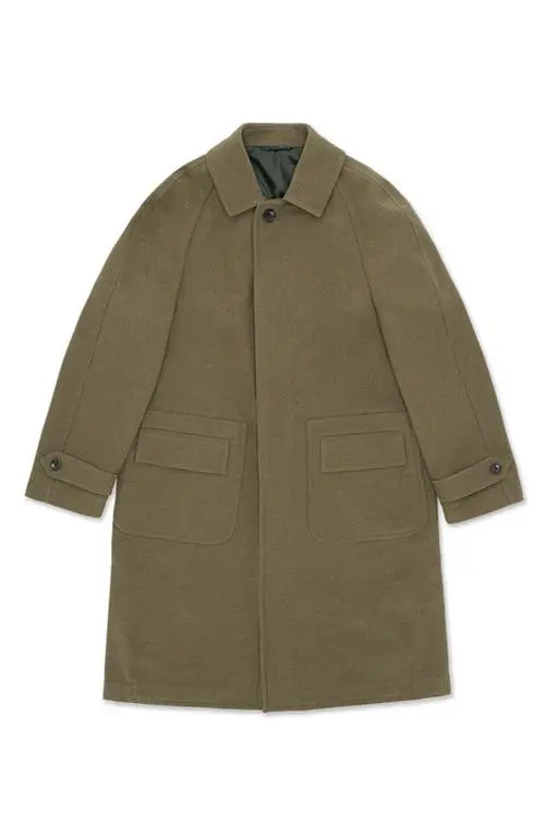 FORTELA Vintage Blue Single-breasted Coat - Green