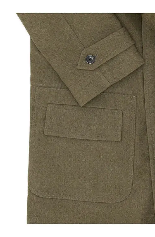 FORTELA Vintage Blue Single-breasted Coat - Green