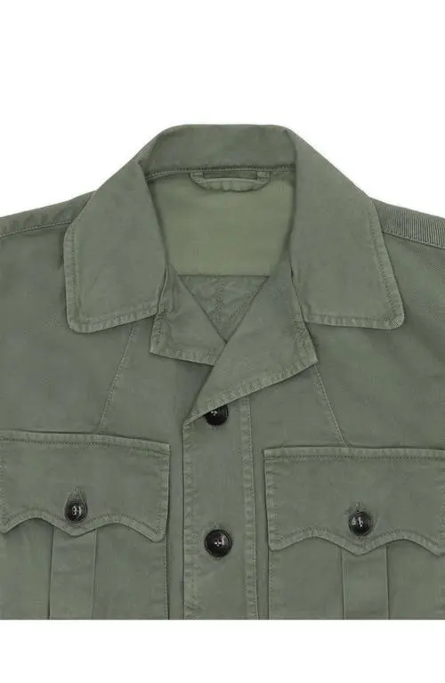 FORTELA Clint Cotton Military Safari Jacket - Green