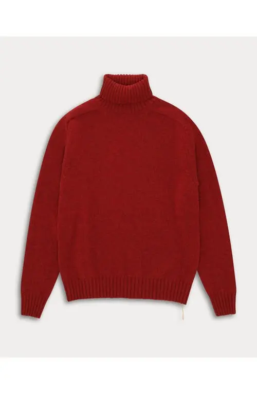 FORTELA High Neck Merino Wool Jumper - Red