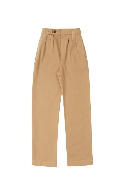 FORTELA Straight Twill Cotton Trousers