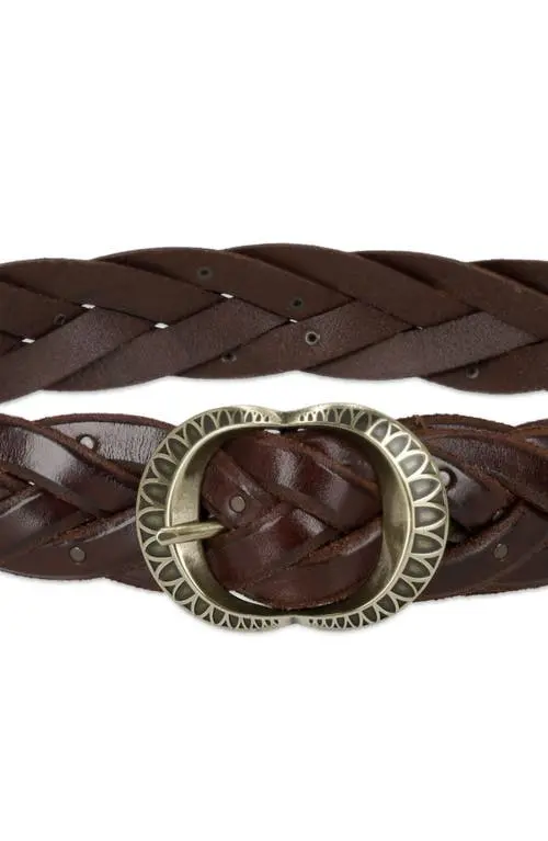 FORTELA Woven Studded Belt - Leather