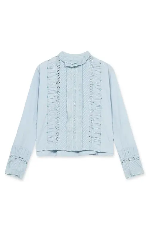 FORTELA Woven High Neck Blouse