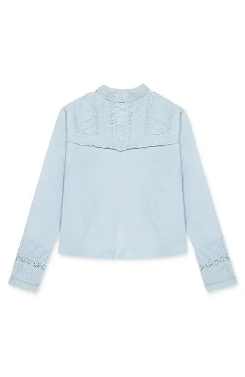FORTELA Woven High Neck Blouse