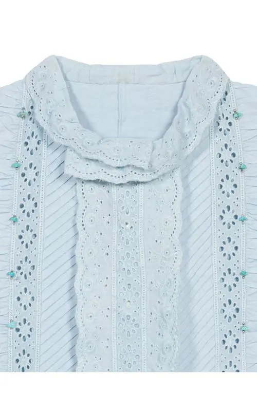 FORTELA Woven High Neck Blouse