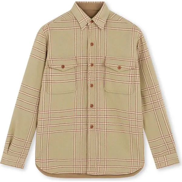 FORTELA Overshirt In Recycled Wool Blend Check