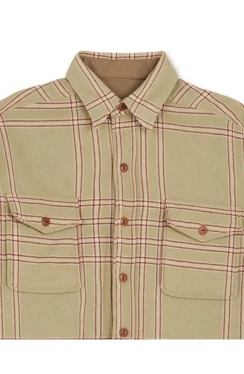 FORTELA Overshirt In Recycled Wool Blend Check