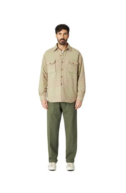 FORTELA Overshirt In Recycled Wool Blend Check