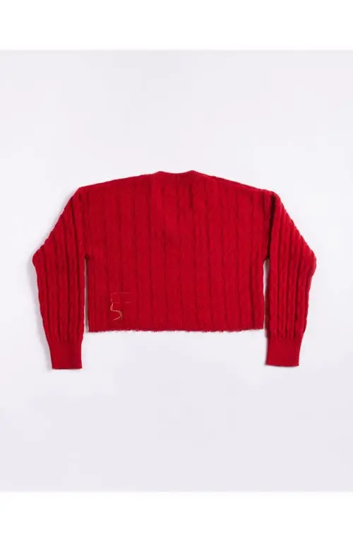 FORTELA Cotton Knit V-neck Sweater